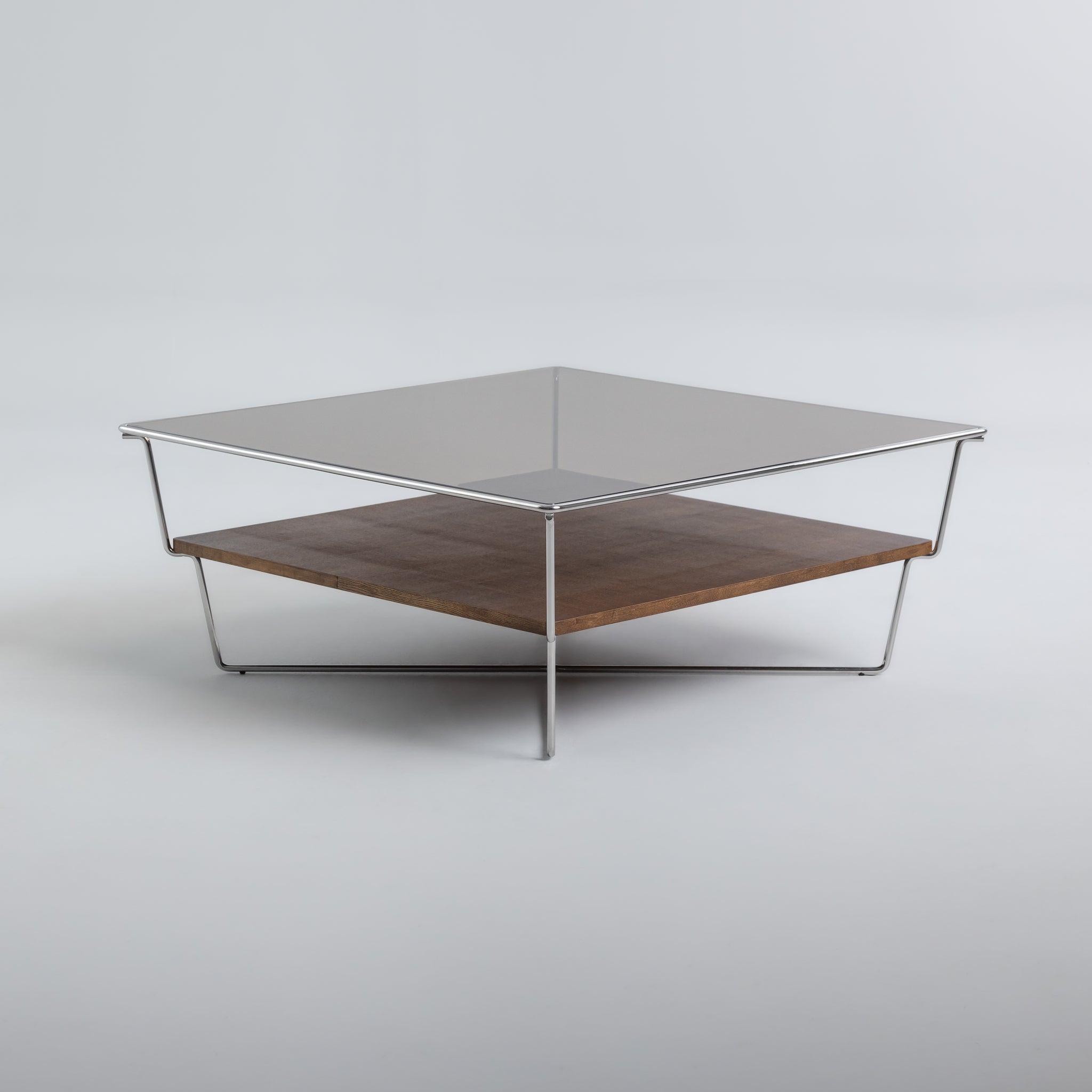 Maya Coffee Table – Bronze Glass & Walnut Stain Ash | Sazy